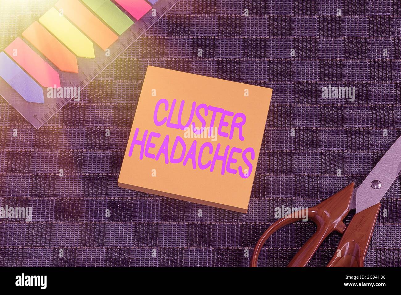 Conceptual display Cluster Headaches. Business overview intense pain in ...