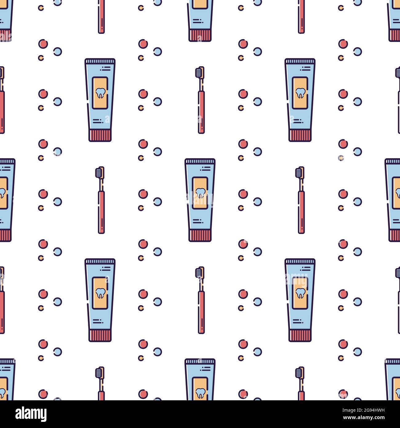 Vector seamless pattern on dental theme. Teeth and equipment for ...