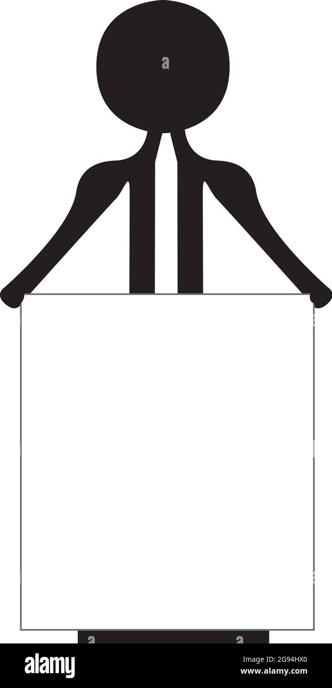 man with empty board illustration Stock Vector Image & Art - Alamy