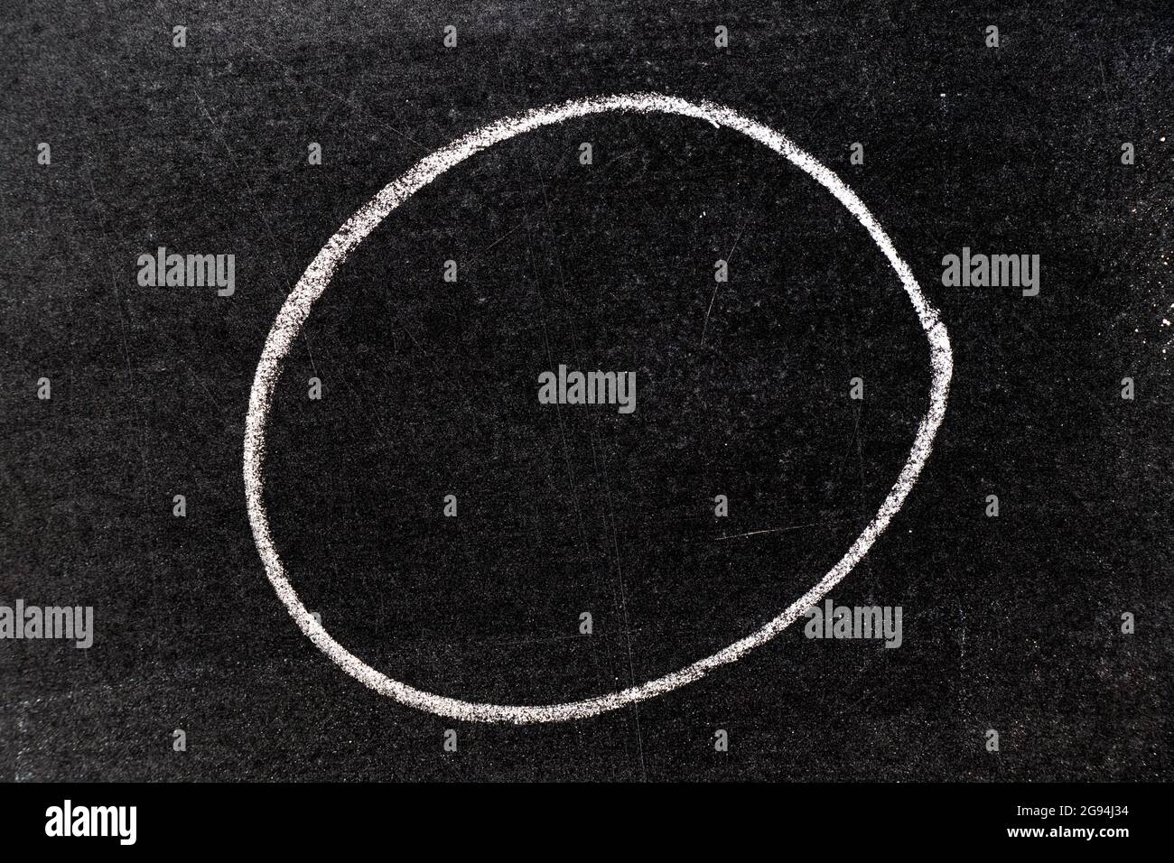 White chalk hand drawing in circle shape on blackboard background Stock ...