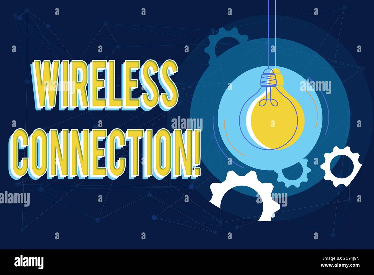 Conceptual caption Wireless Connection. Concept meaning there is no ...