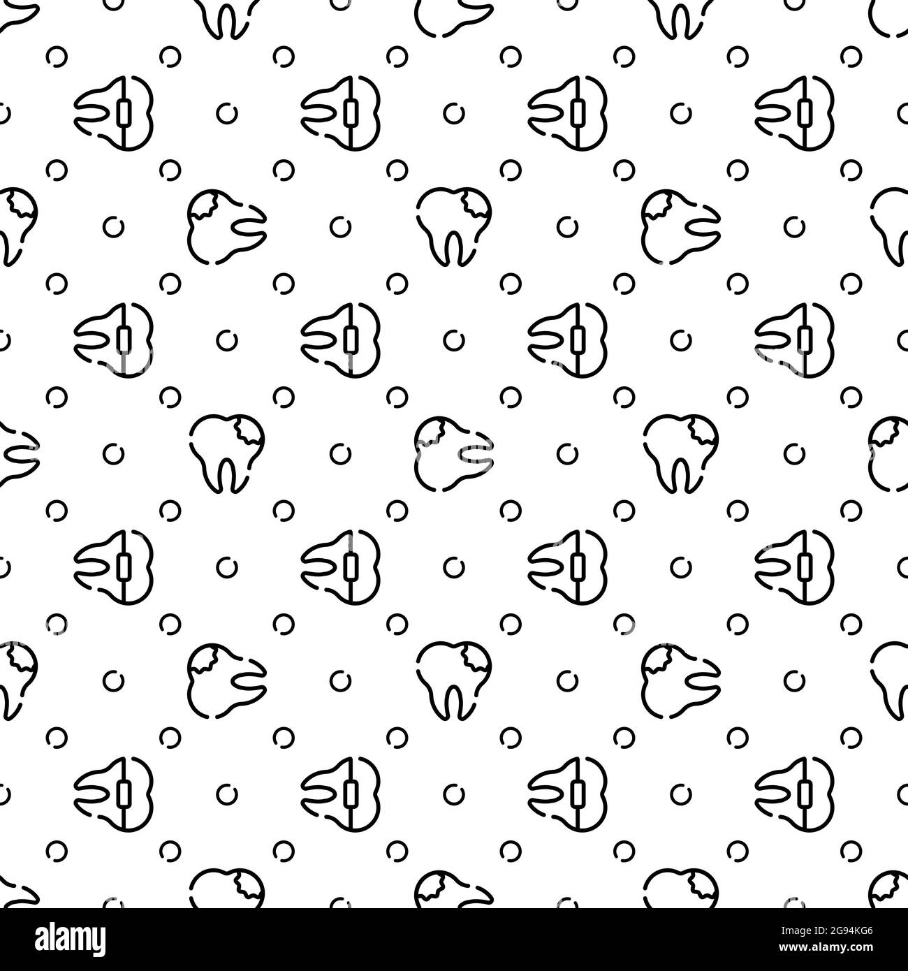 Vector seamless pattern on dental theme. Teeth and equipment for ...