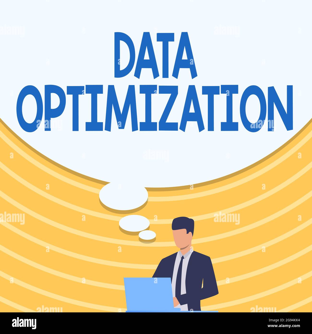 Text showing inspiration Data Optimization, Business showcase process ...