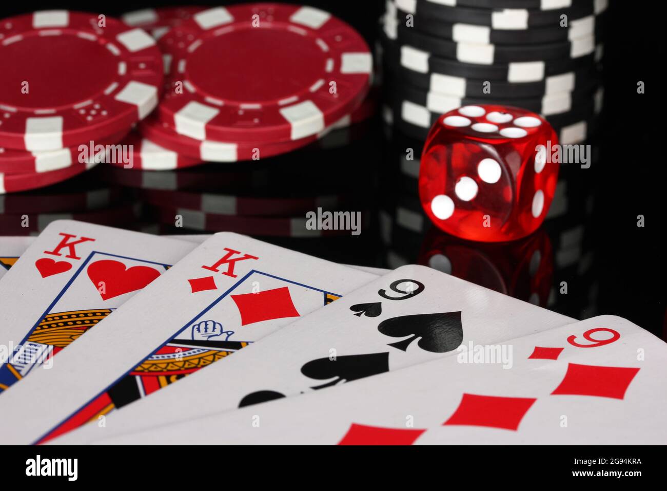 Poker Chips And Cards And Dice