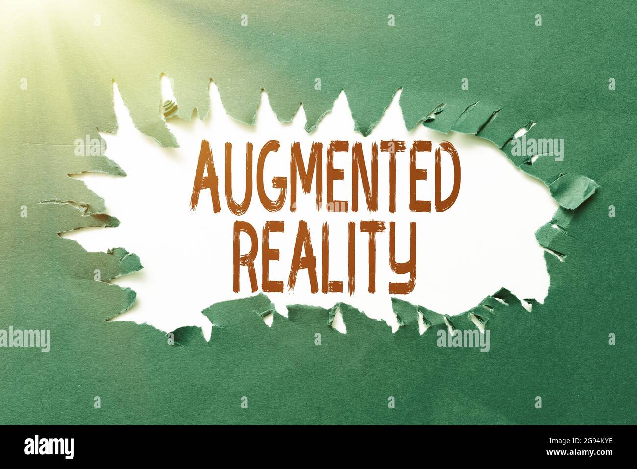 Handwriting text Augmented Reality. Business overview interactive ...