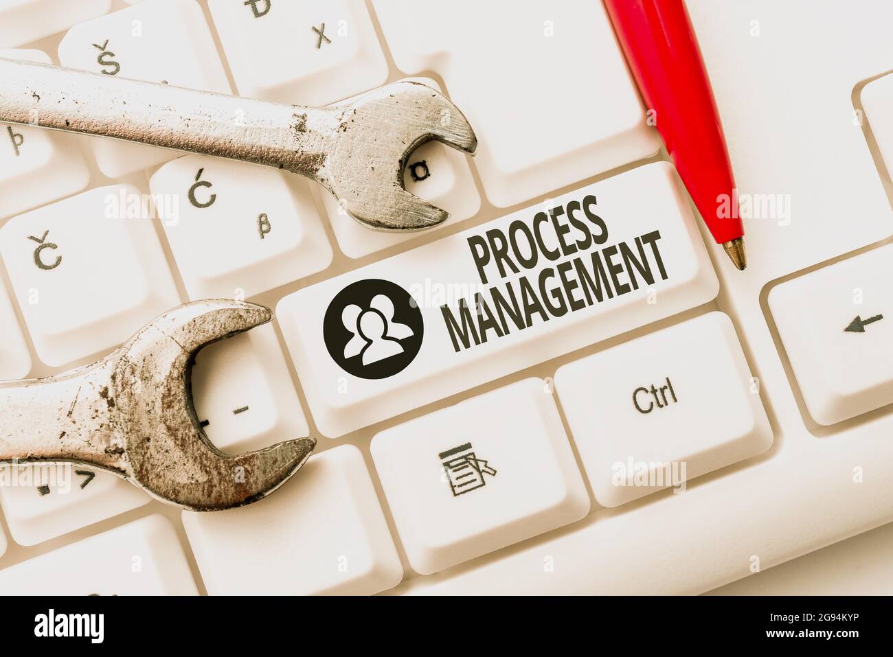 Writing displaying text Process Management. Concept meaning aligning ...