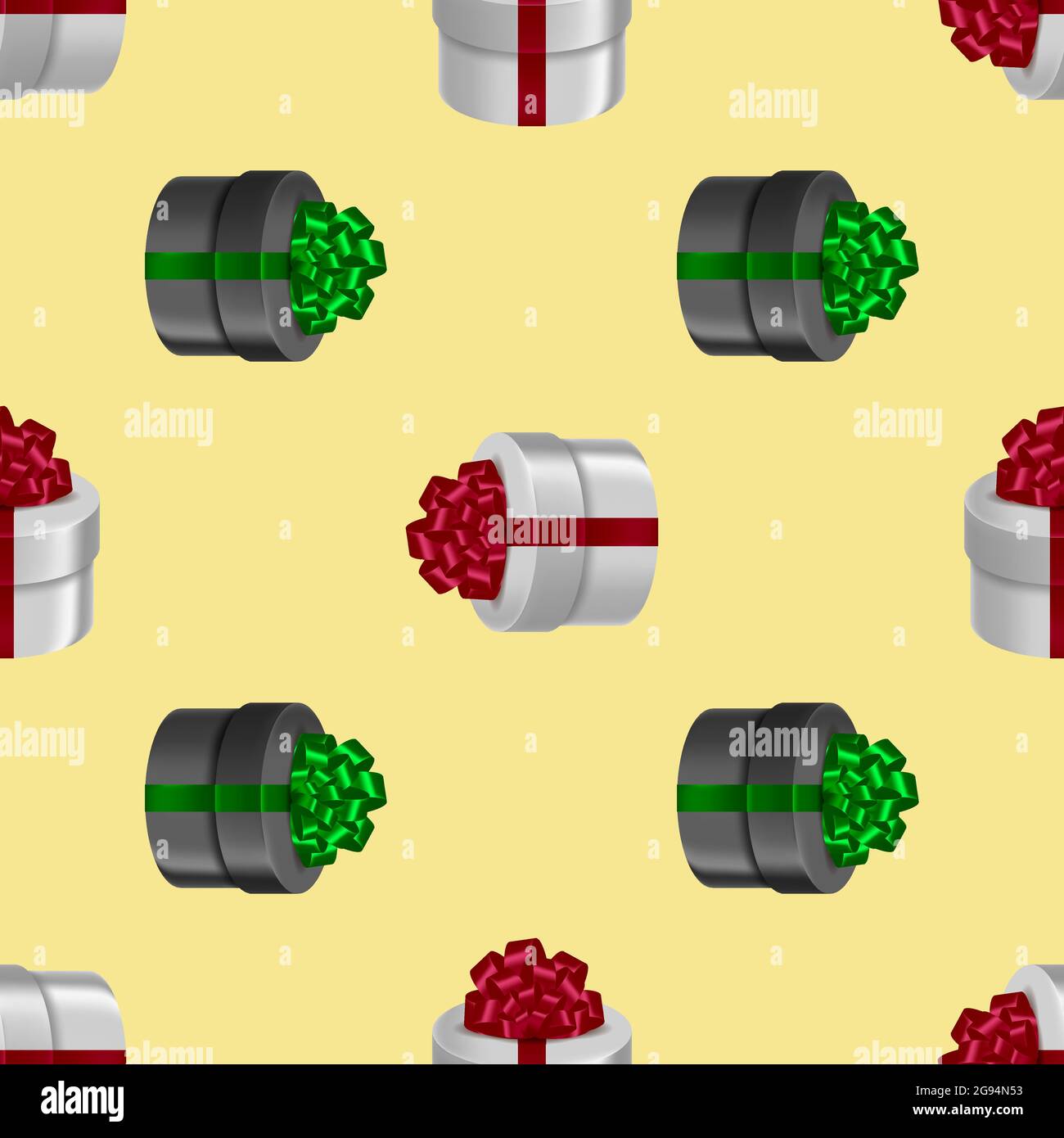 Vector seamless pattern of boxes with gifts. Used for wallpapers ...