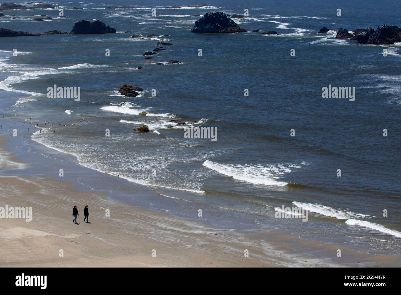 Beach walk, Seal Rock State Park, Oregon Stock Photo - Alamy