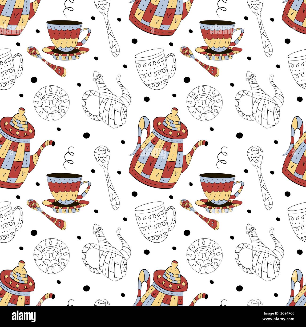 Stylish plates on color Stock Vector Images - Alamy