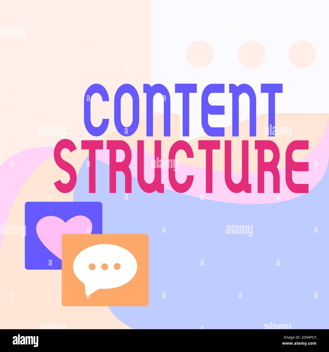 Hand writing sign Content Structure, Business idea information that is ...