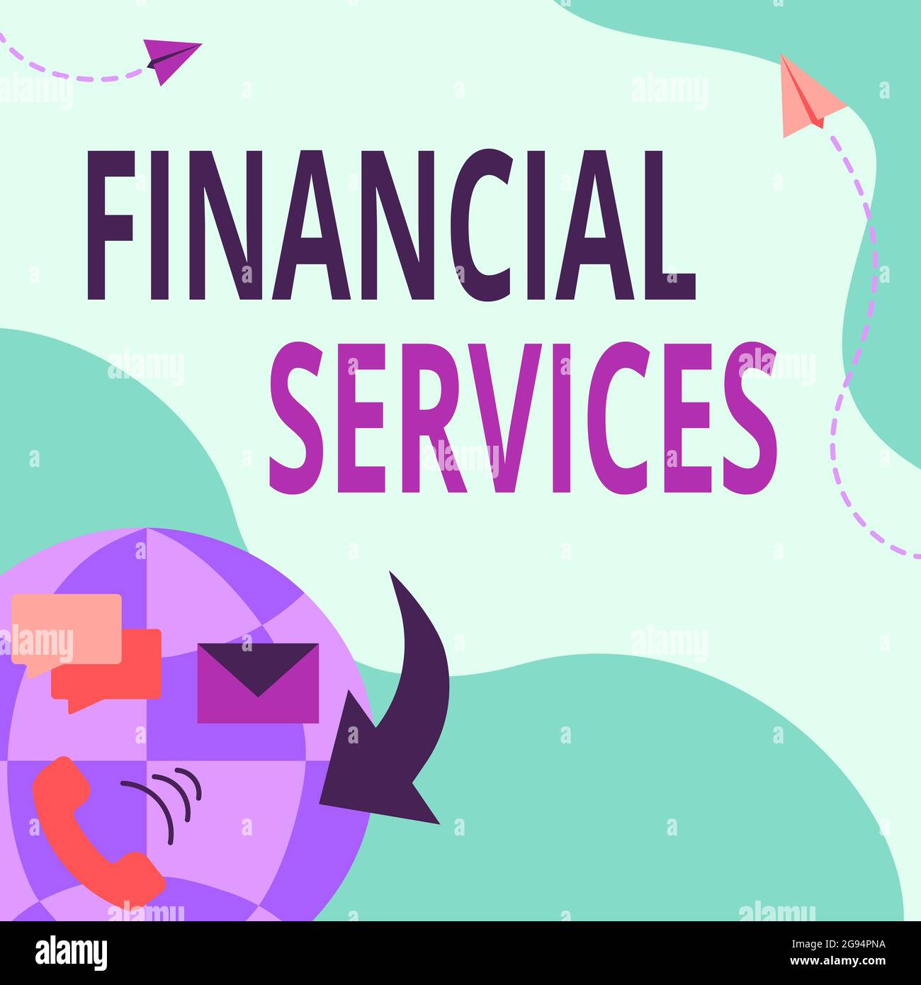 Conceptual display Financial Services, Business concept economic ...