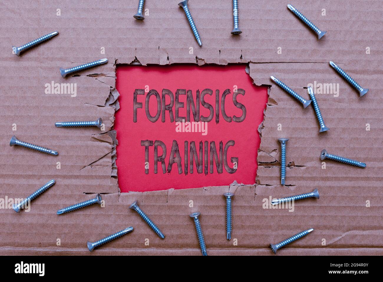 Text Sign Showing Forensics Training Business Idea Scientific Methods And Processes To Solving
