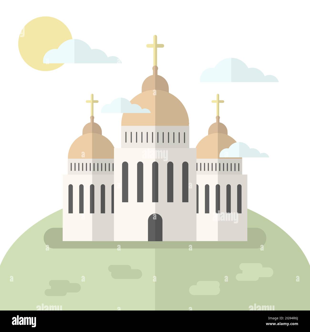 Church icon isolated on white background. Vector illustration for ...