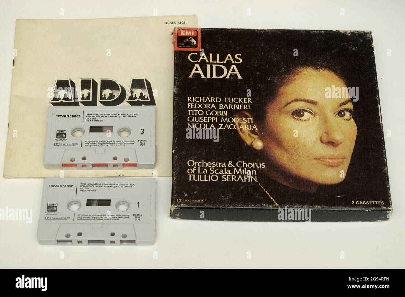 Maria Callas, Aida, vintage tape Stock Photo - Alamy