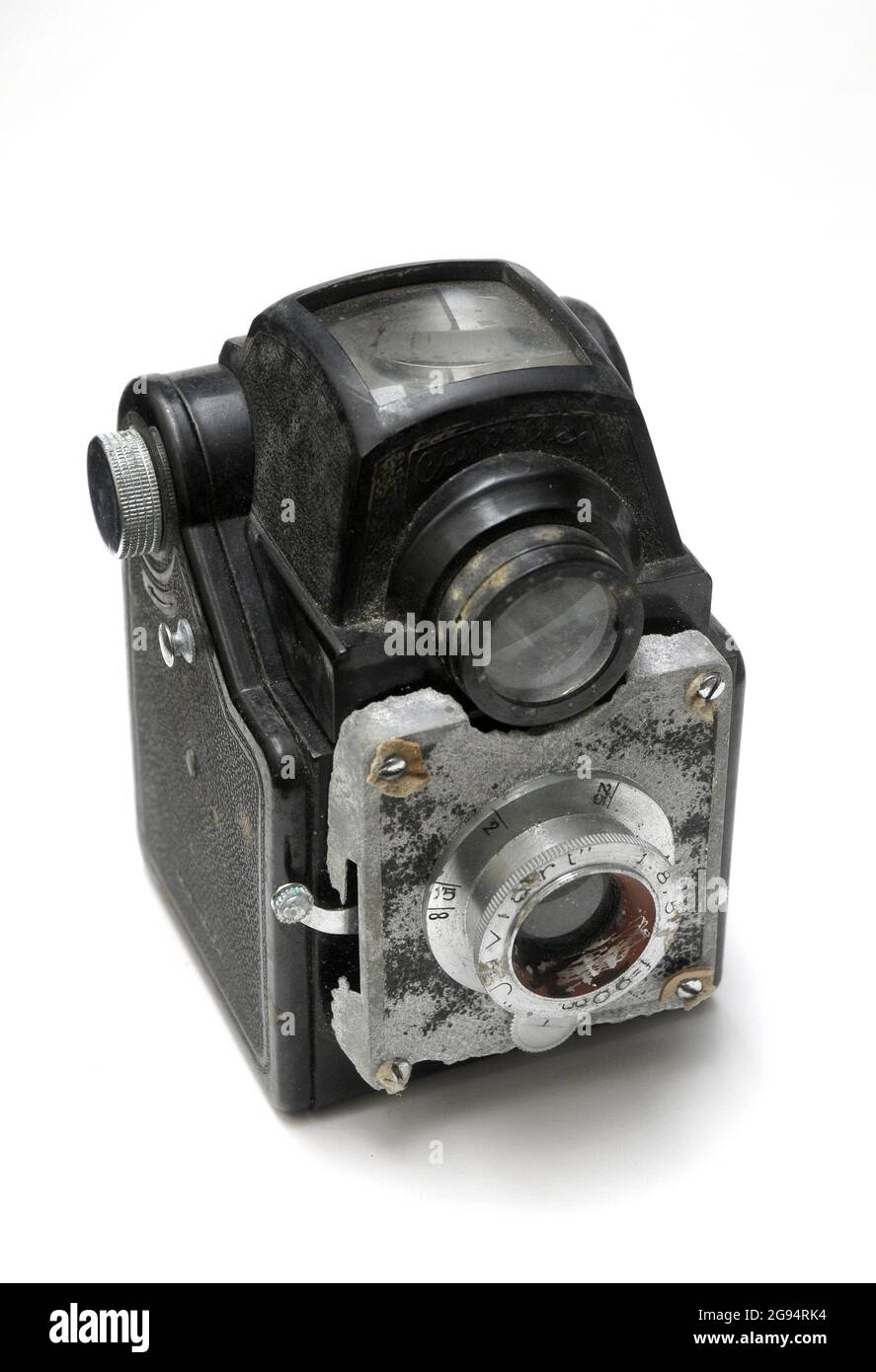 corroded camera, old camera, caotallex, damaged camera Stock Photo - Alamy