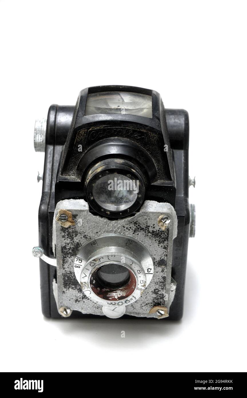 corroded camera, old camera, caotallex, damaged camera Stock Photo - Alamy