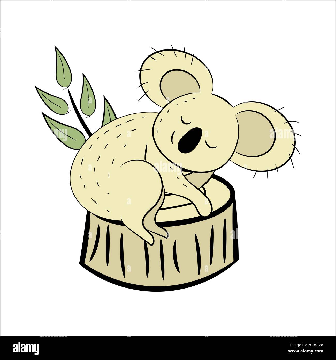 Koala, a hand drawn vector illustration of a cute koala, the koala ...