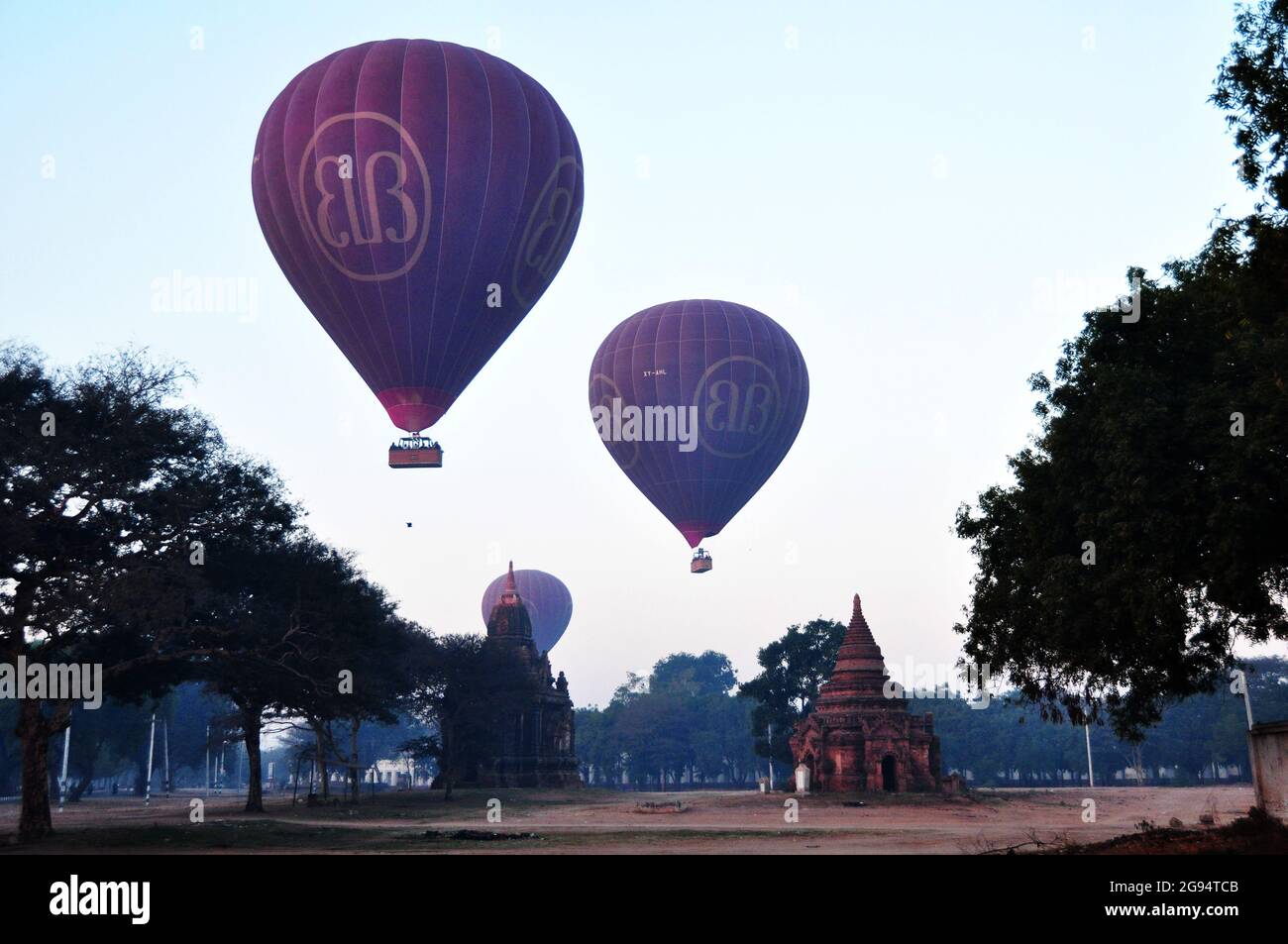 Bagan Pagoda Balloons Aerial High Resolution Stock Photography and ...