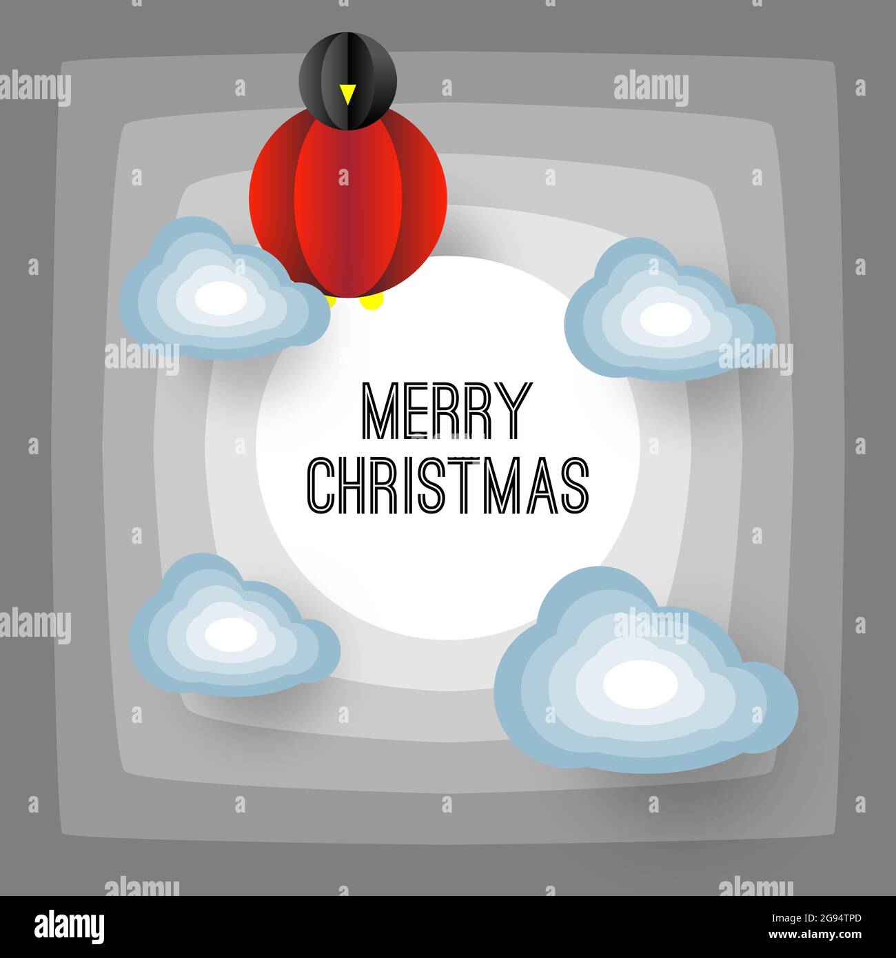 Vector winter card. Rowan branch and congratulations on Christmas Stock ...