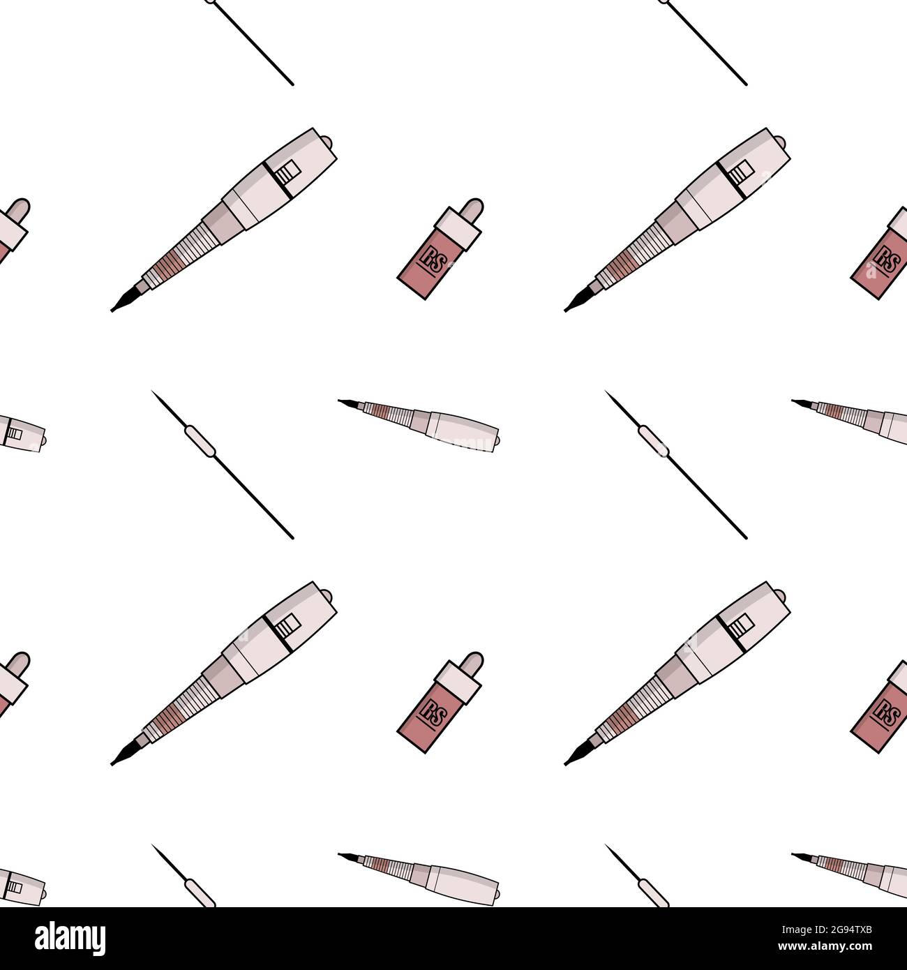 Vector simple pattern of equipment for permanent make-up. Used for ...