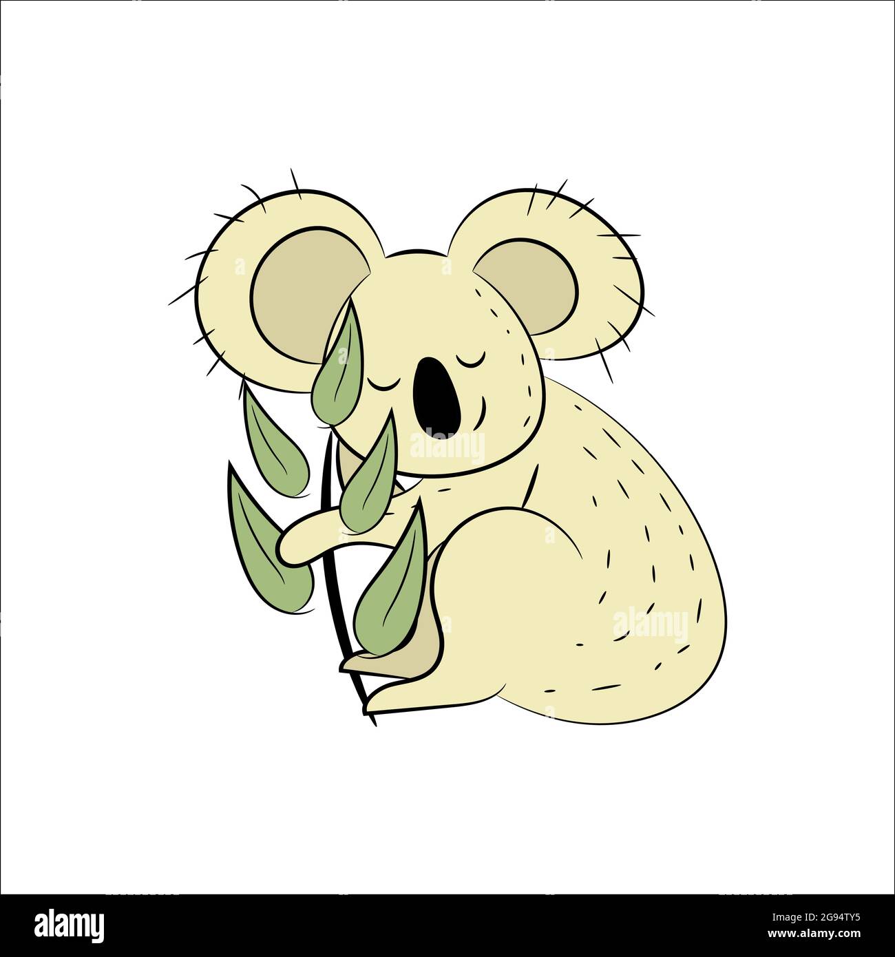 Koala, a hand drawn vector illustration of a cute koala, the koala ...
