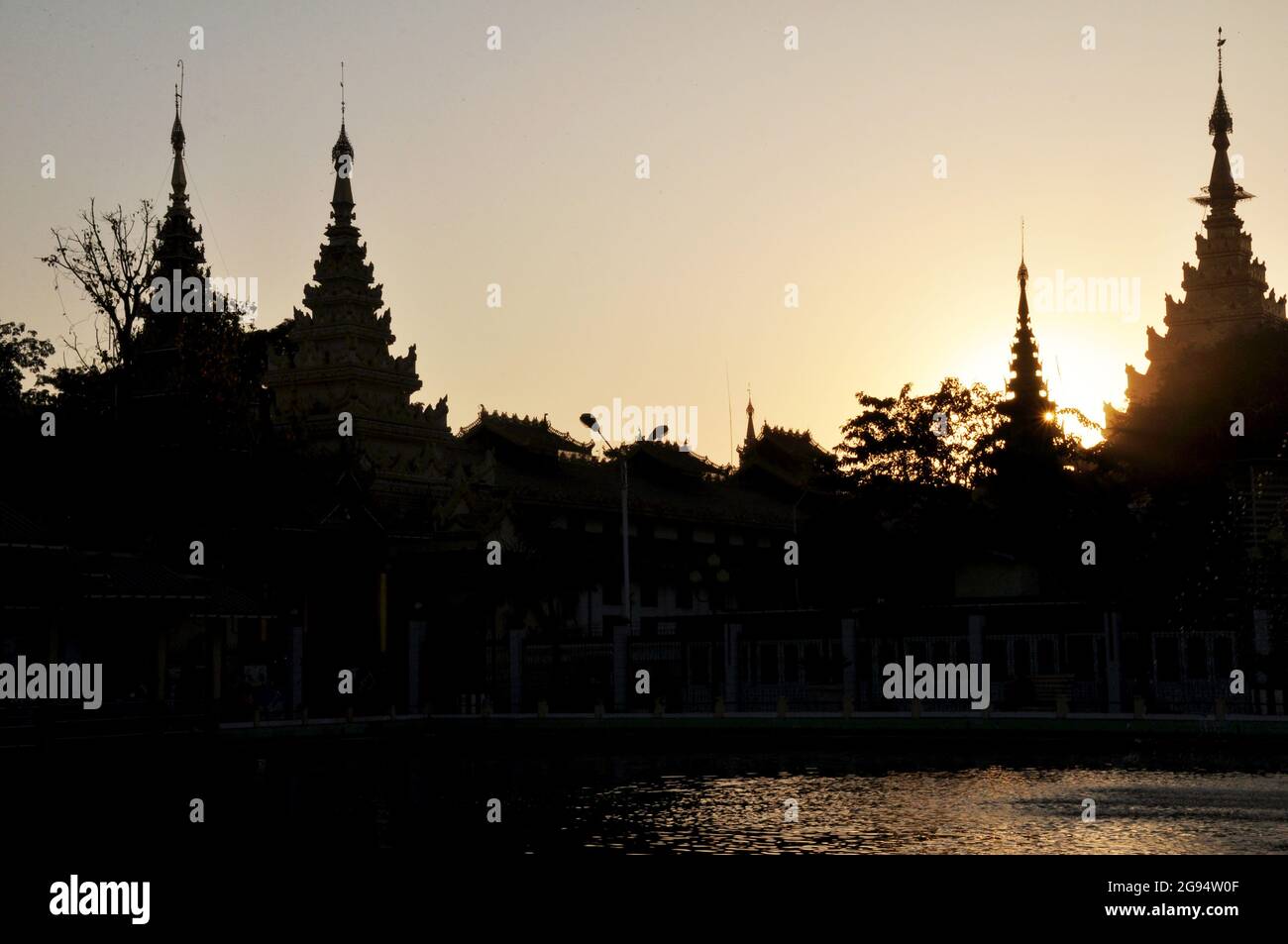 Mandalay palace sunrise hi-res stock photography and images - Alamy