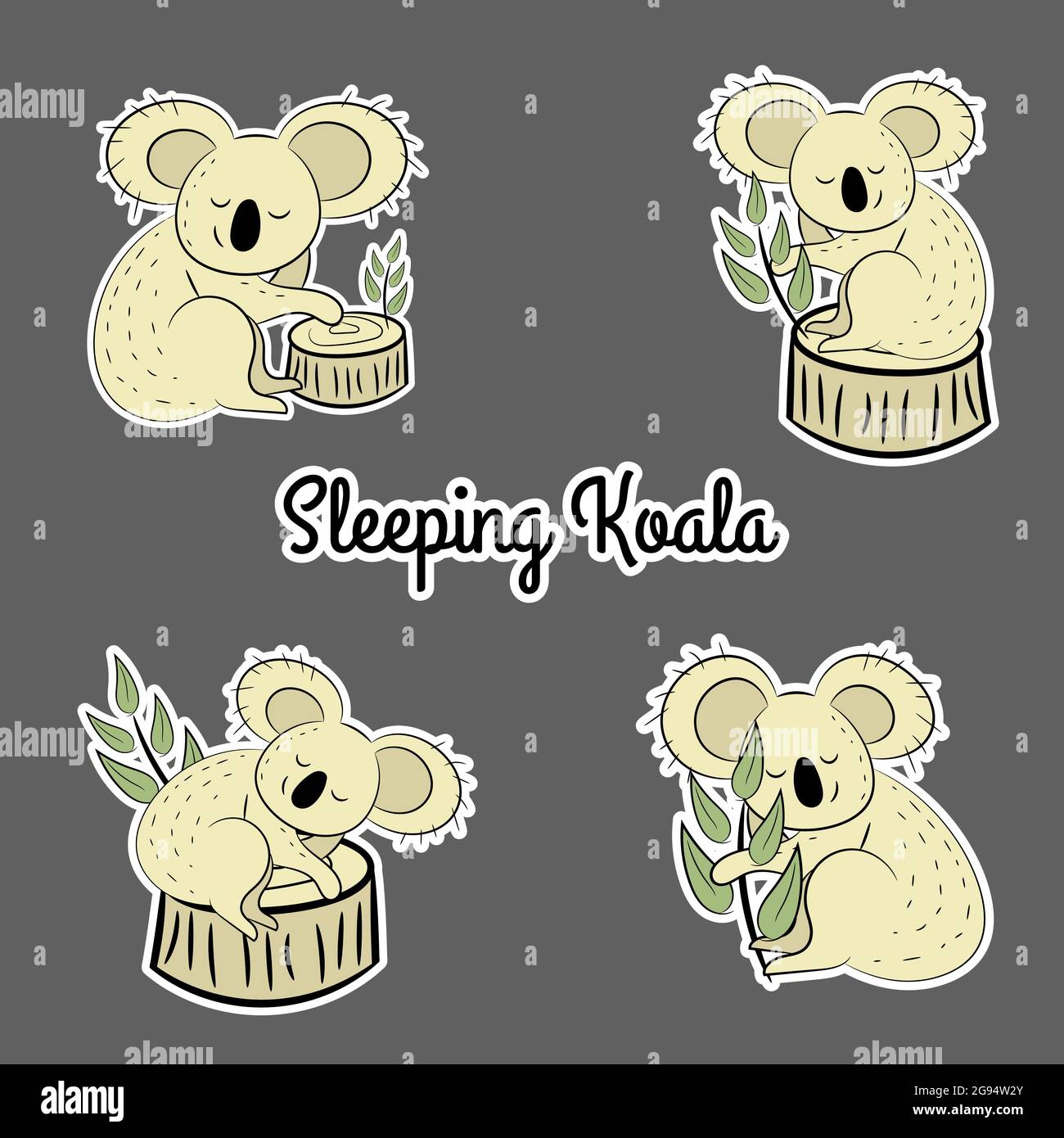 Koala, a hand drawn vector illustration of a cute koala, the koala ...