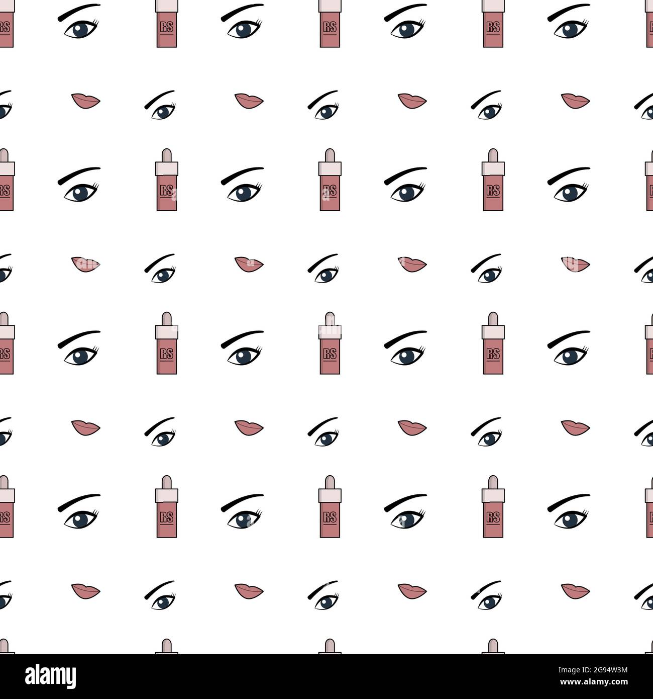 Vector simple pattern of equipment for permanent make-up. Used for ...