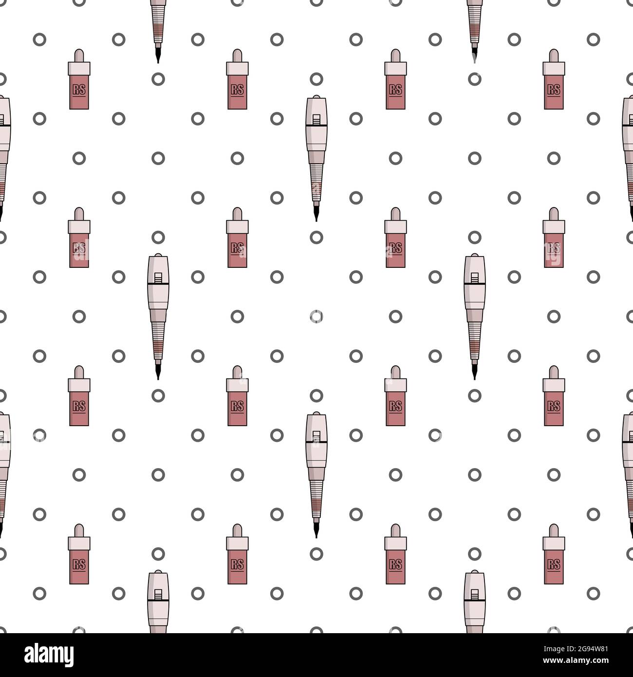 Vector simple pattern of equipment for permanent make-up. Used for ...