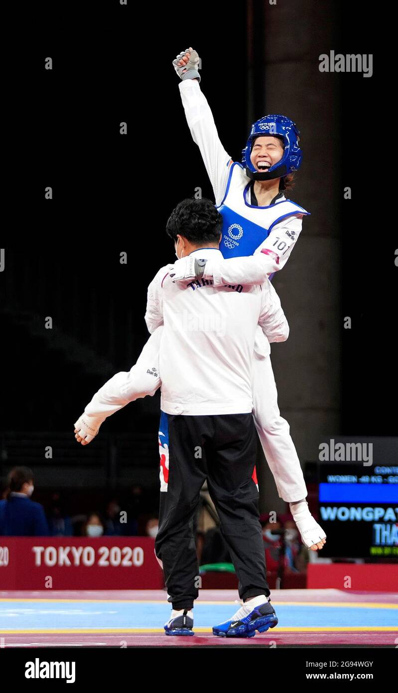Tokyo, Japan. 24th July, 2021. Panipak Wongpattanakit of Thailand ...