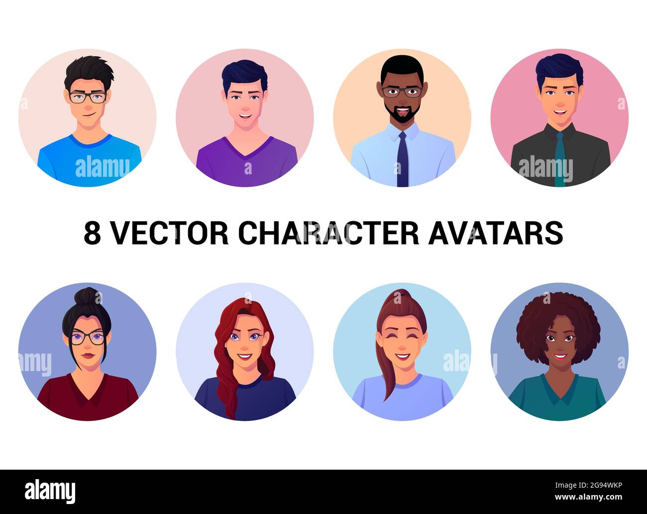 Set of different people avatars and portraits Premium Vector ...