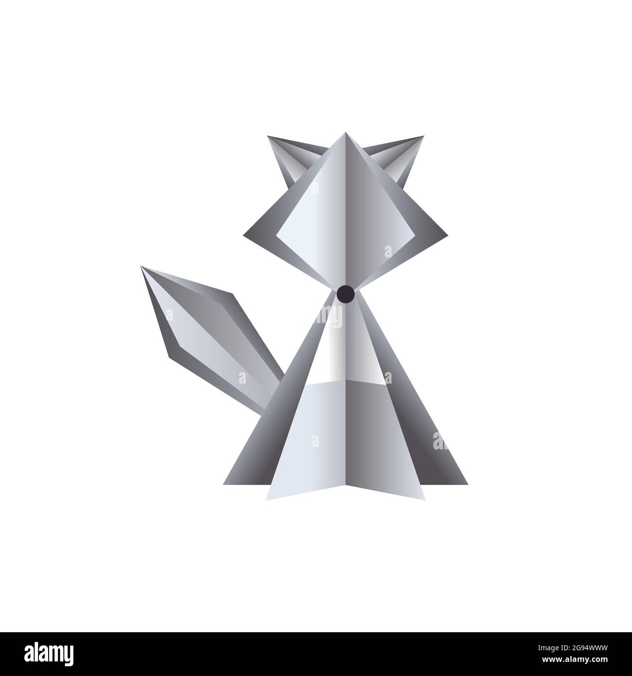 vector wolf of paper on white background Stock Vector Image & Art - Alamy