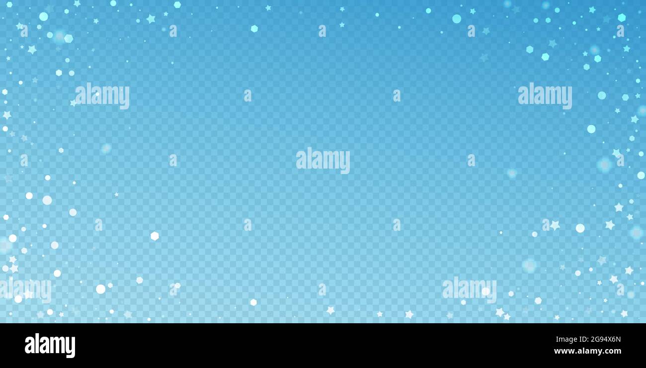 Magic stars random Christmas background. Subtle flying snow flakes and ...