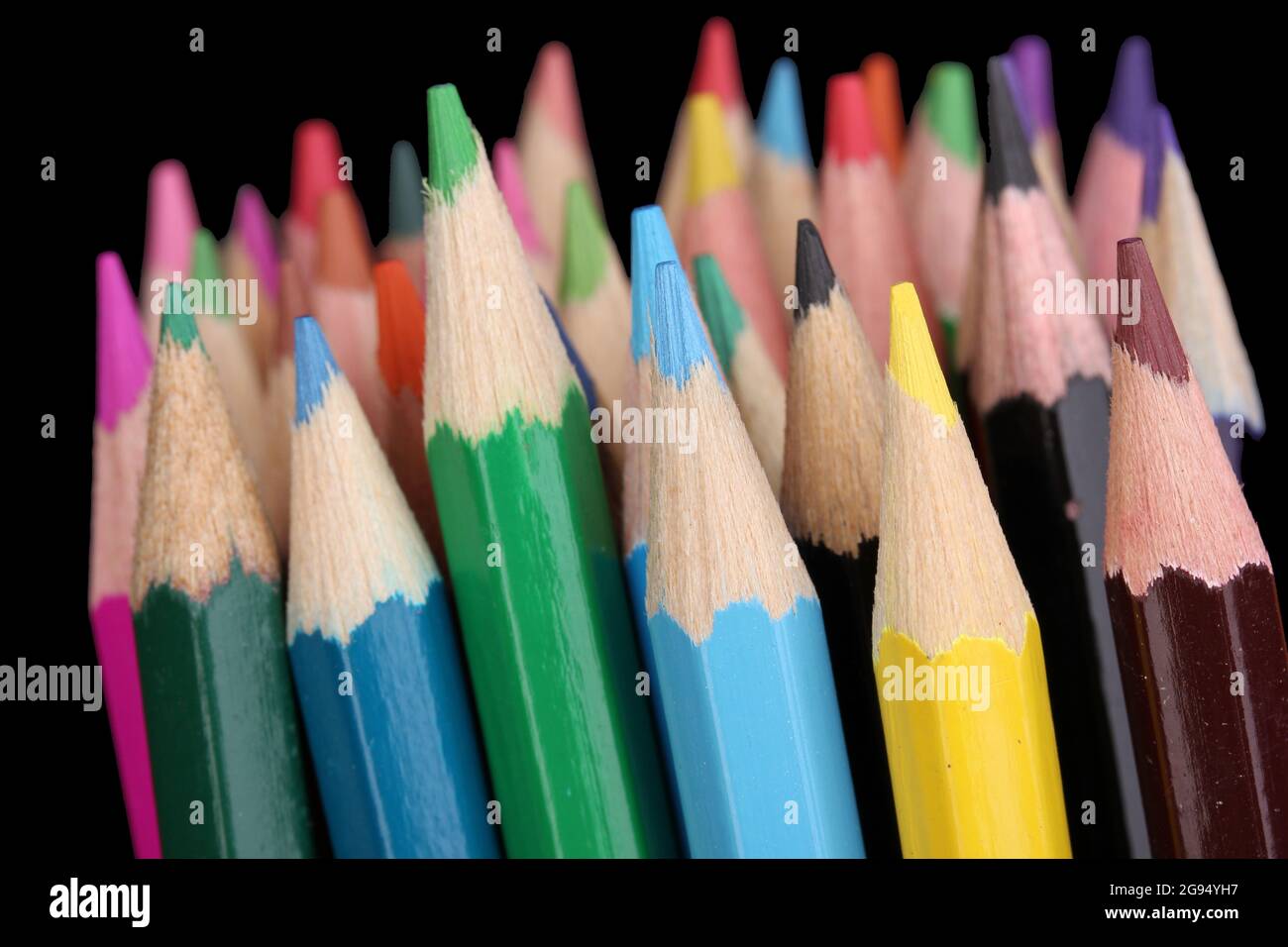 Color pencils close-up Stock Photo - Alamy