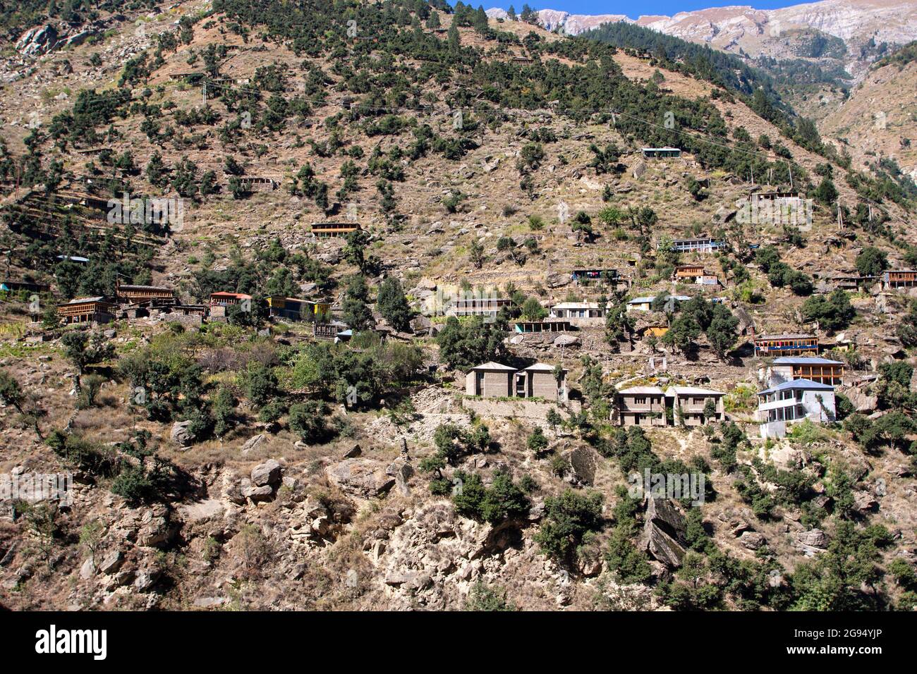 Traditional villages in the Indian Himalayas Stock Photo - Alamy