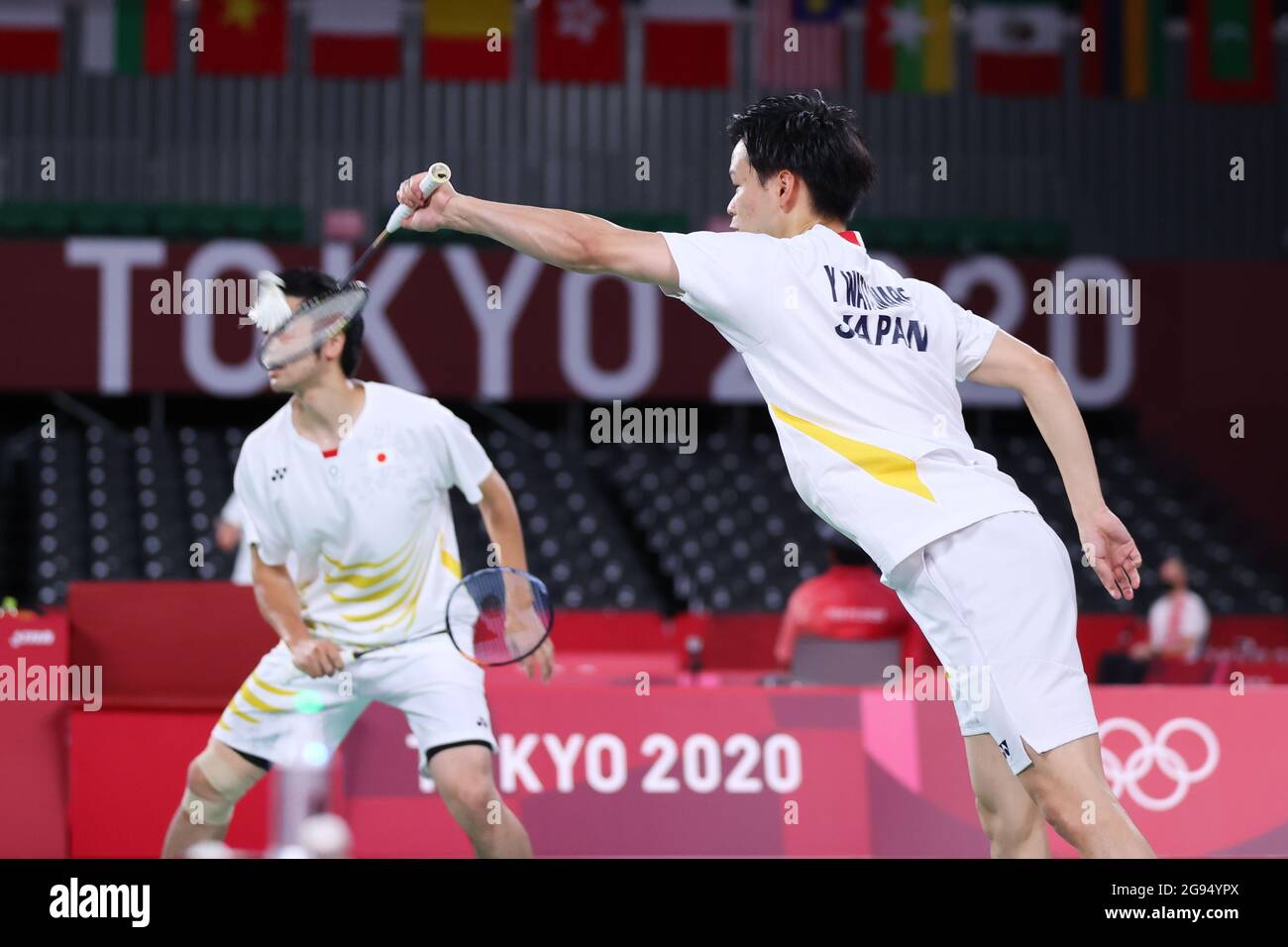 Tokyo, Japan. 24th July, 2021. Hiroyuki Endo & Yuta Watanabe (JPN ...