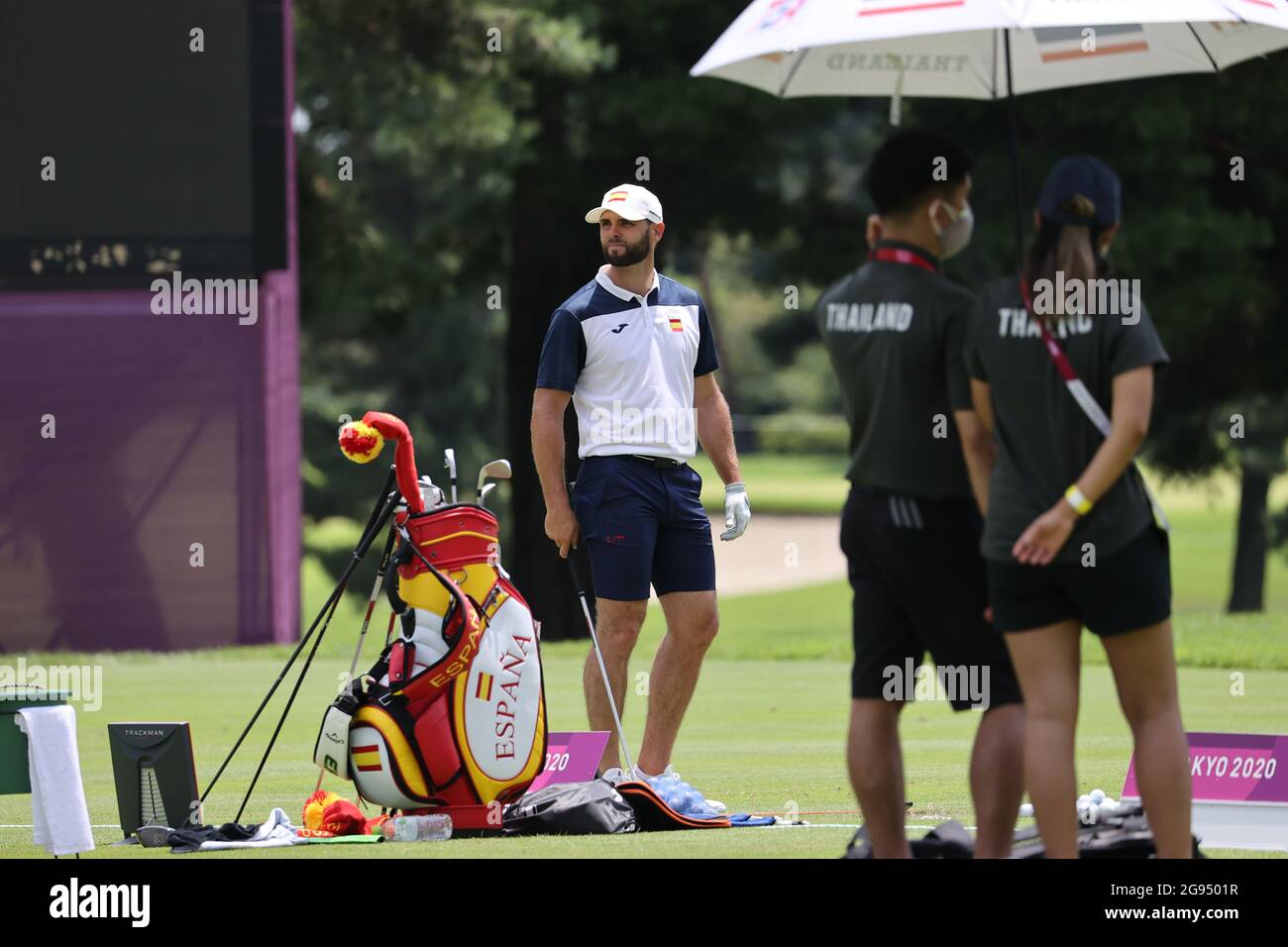 Saitama, Japan. 24th July, 2021. Adri Arnaus (ESP) Golf : Official training during the Tokyo ...