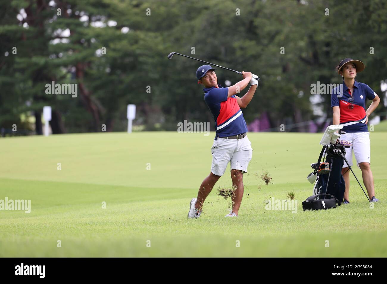 Saitama, Japan. 24th July, 2021. C.T.Pan (TPE) Golf : Official training ...