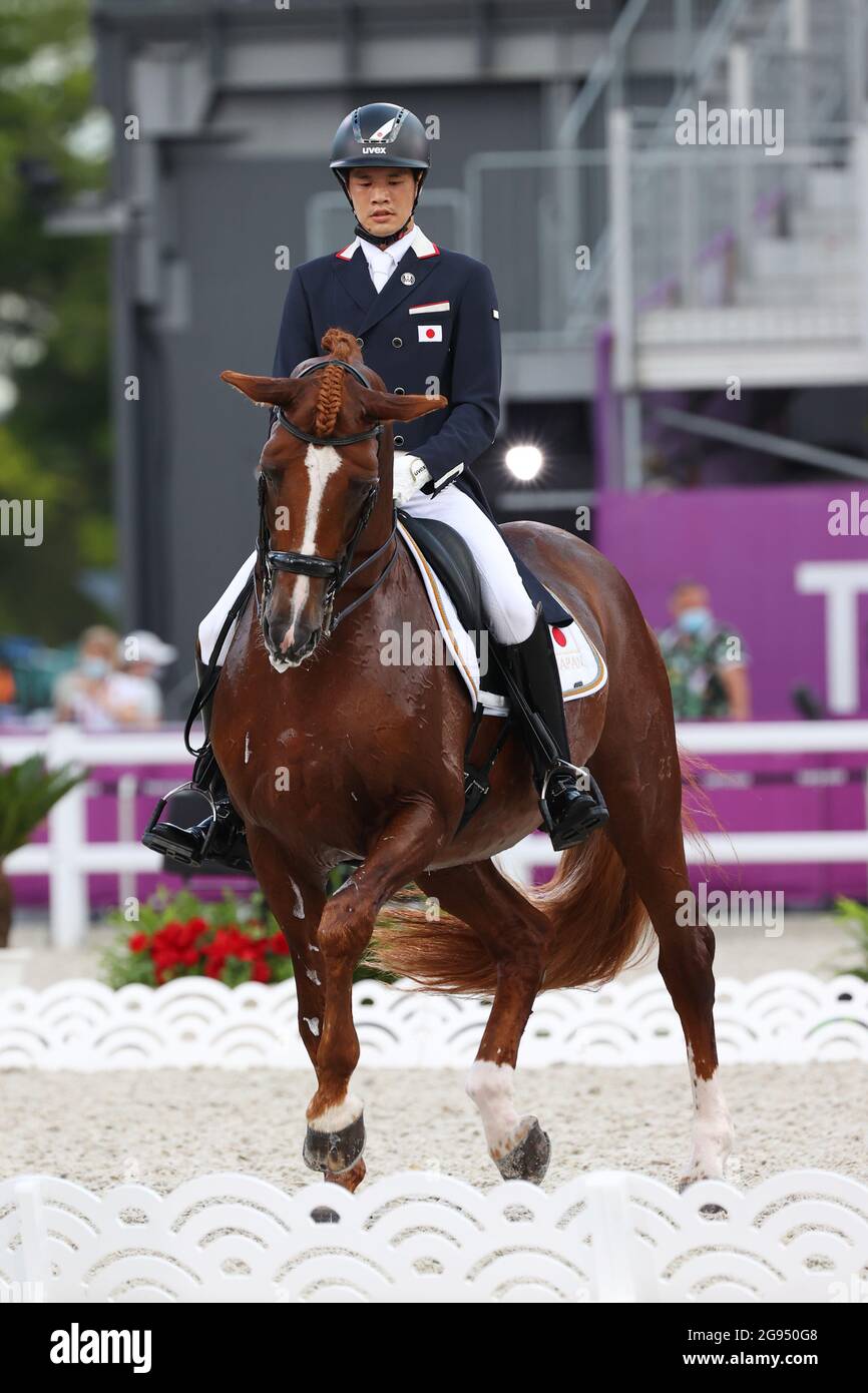 Tokyo, Japan. 24th July, 2021. Kazuki Sado (JPN) Equestrian : Dressage ...