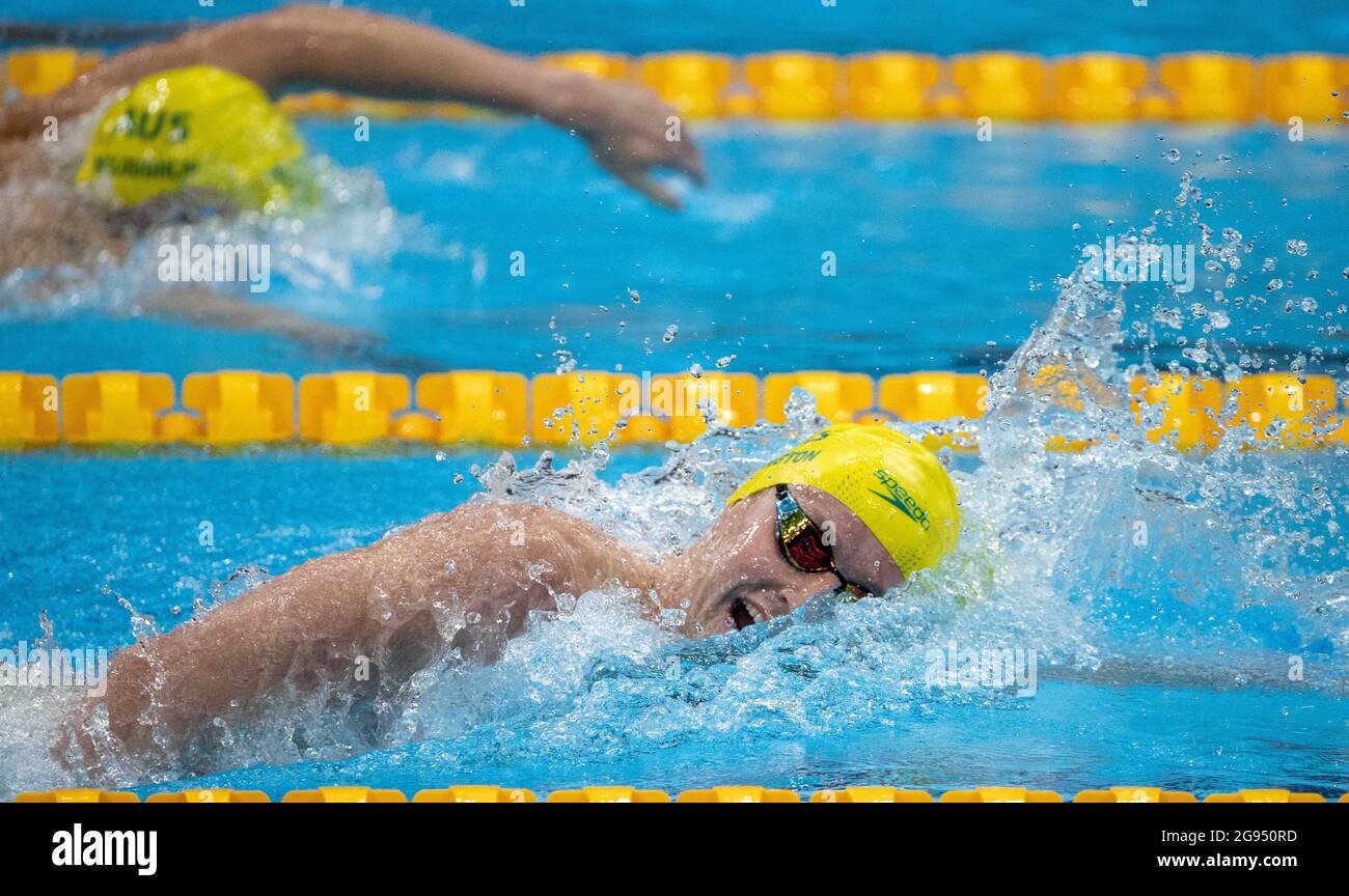 Tokyo, Japan. 24th July, 2021. Elijah Winnington of Australia qualifies ...