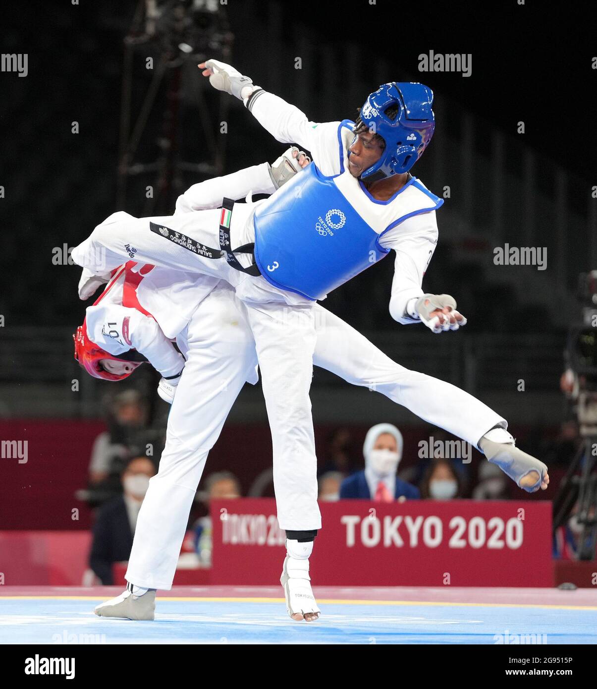 Tokyo, Japan. 24th July, 2021. Omar Salim of Hungary (R) competes ...