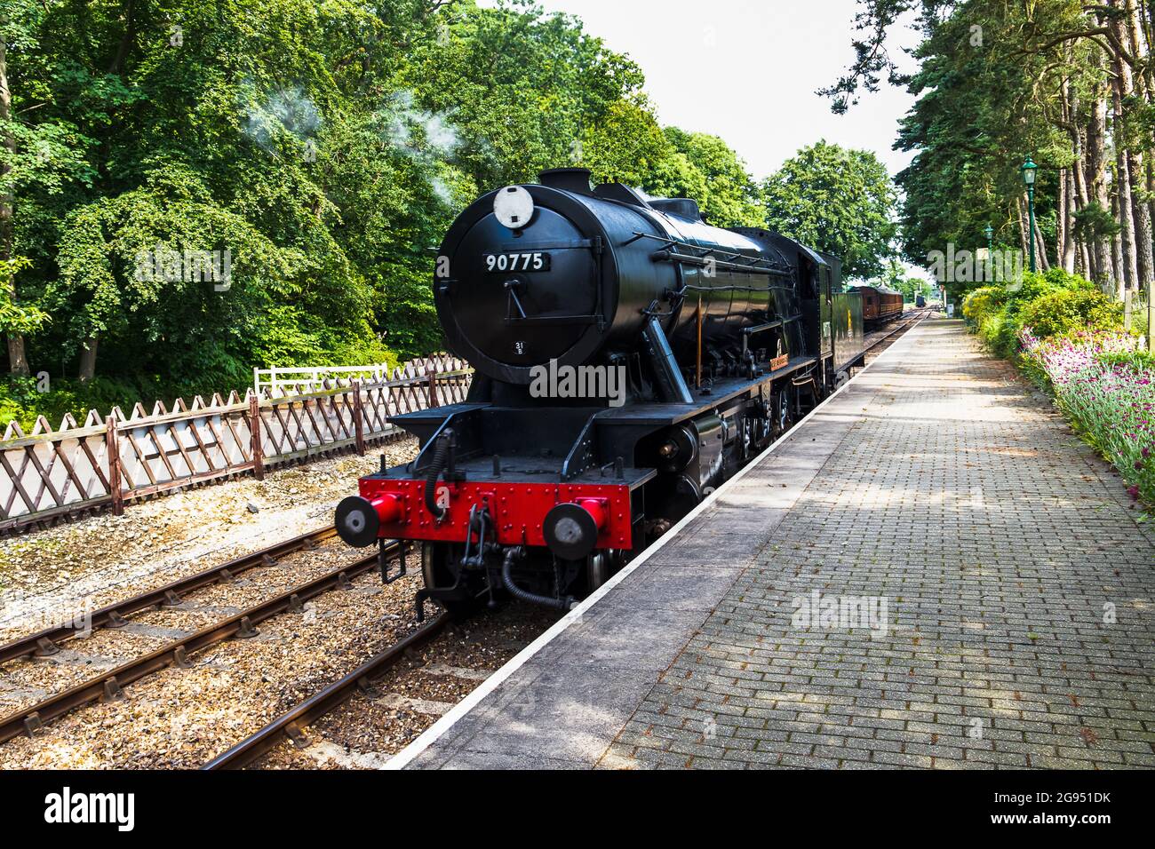 Poppy Line steam train, "The Royal Norfolk Regiment" steam train seen ...