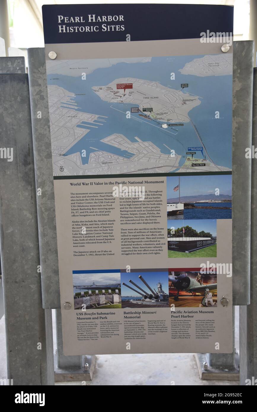 Oahu, HI. U.S.A. 6/5/2021. Pearl Harbor Historic Sites. U.S.S. Arizona ...