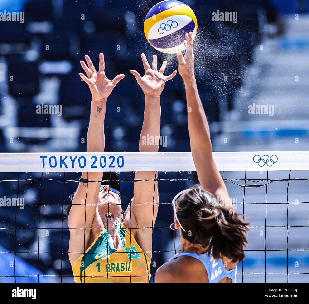 24th July 2021; Shiokaze Park, Tokyo Bay, Tokyo, Japan; Ágatha and Duda ...