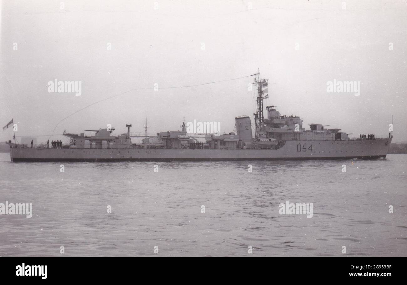 Vintage black and white photo of HMS Zodiac 1950s Stock Photo - Alamy