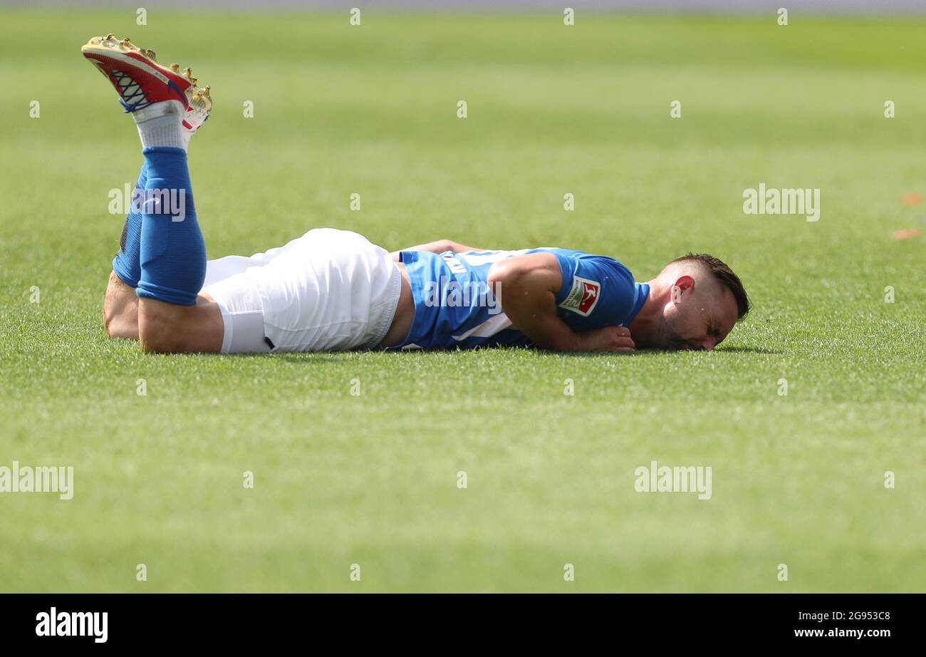 Rostock, Germany. 24th July, 2021. Football: 2. Bundesliga, Hansa ...