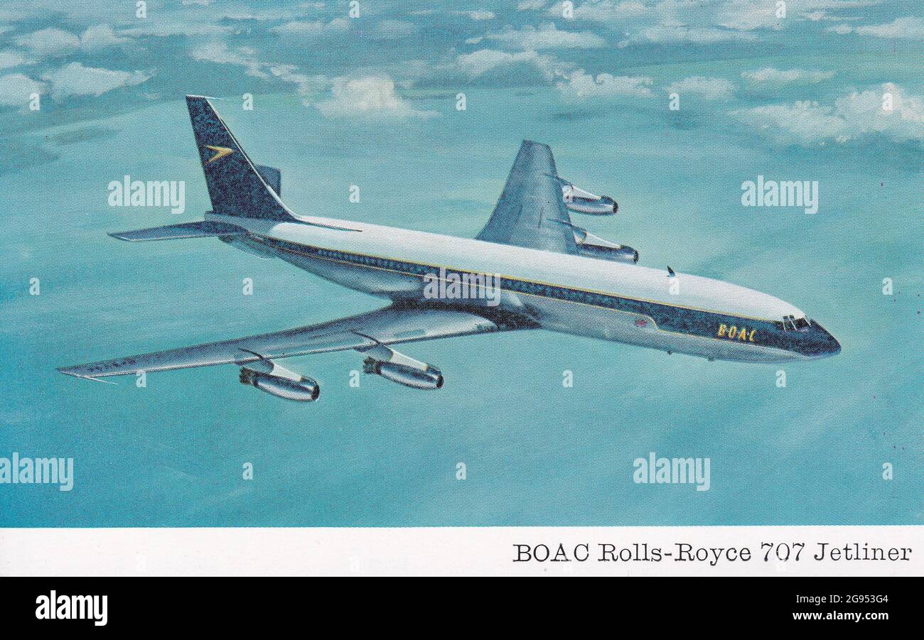 Boac rolls royce 707 jetliner hi-res stock photography and images - Alamy