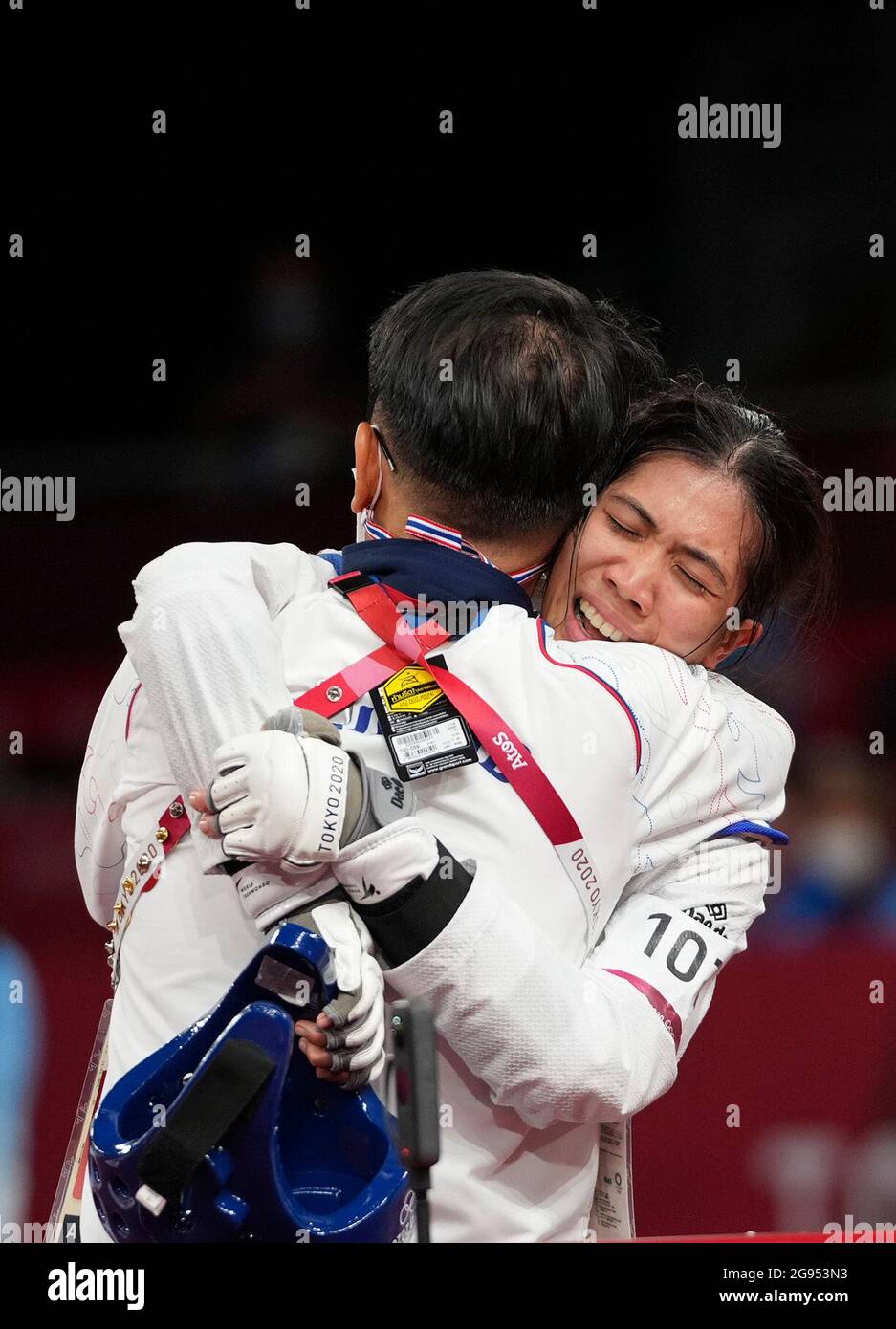Tokyo, Japan. 24th July, 2021. Panipak Wongpattanakit of Thailand ...