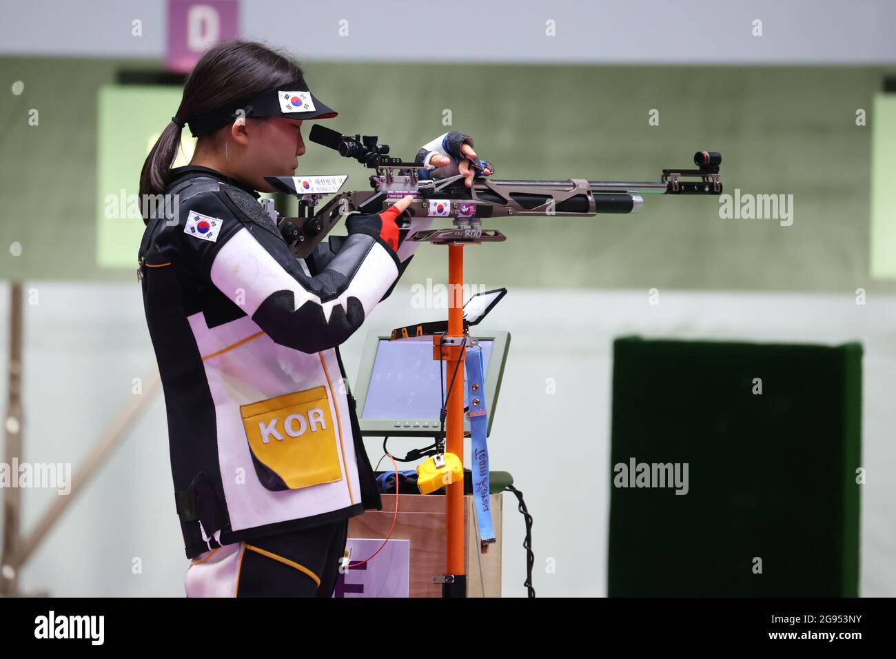 Tokyo, Japan. 24th July, 2021. Eunji Kwon (KOR) Shooting - Rifle : Women's 10m Air Rifle Final ...