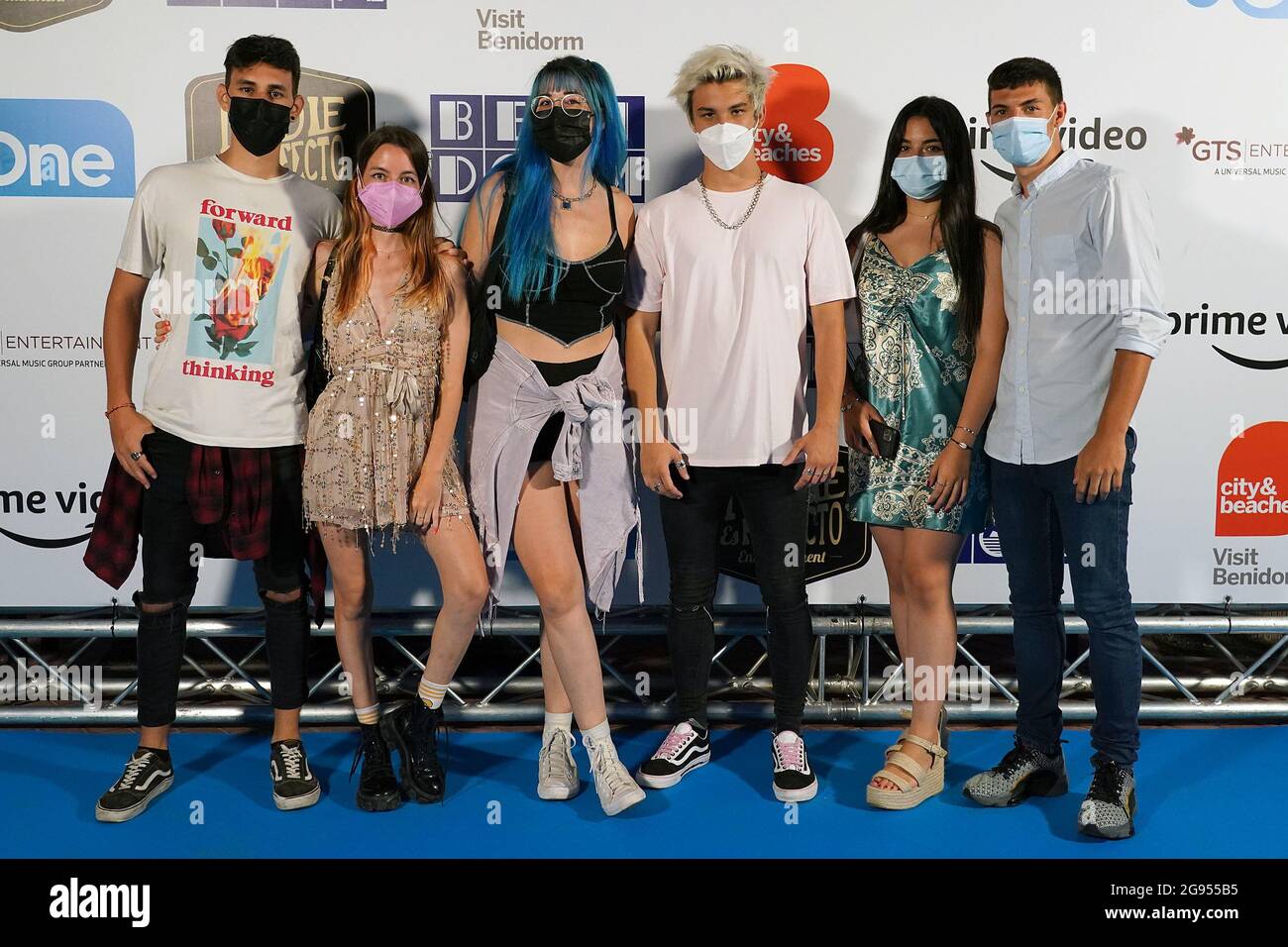 Spanish influencers Pablo Pena, Gemma Perez, Carla Lubalo, Leandro Rojo ...